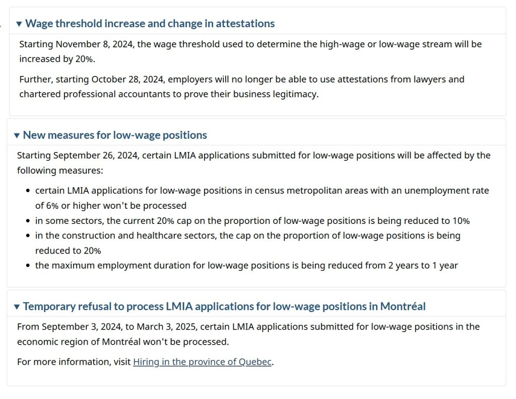 2024 Canada IRCC Adjustments for Work Permit LMIA Approval Letter